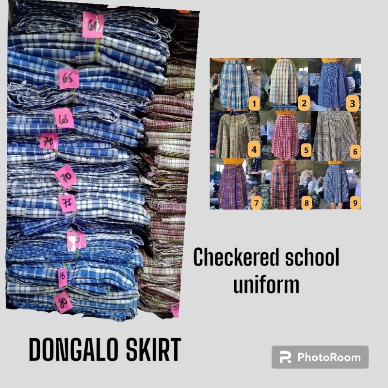 CHECKERED SKIRT DONGGALO SCHOOL UNIFORM GOOD QUALITY KATRINA FABRIC ...