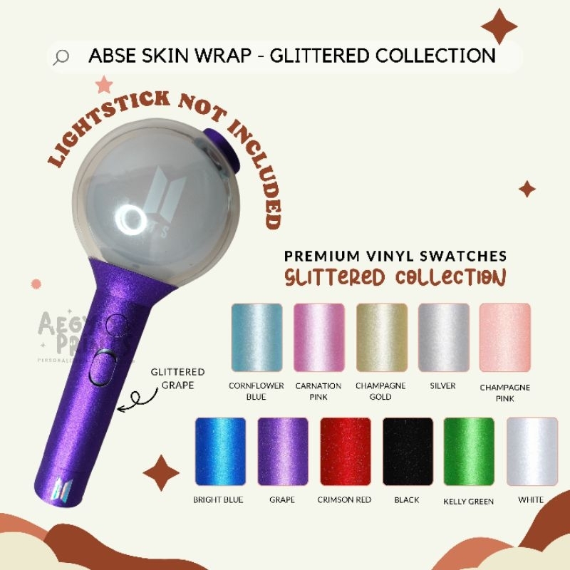 ABSE - GLITTERED SERIES FAN-MADE Army Bomb Skin Wrap | Aegyoprints ...