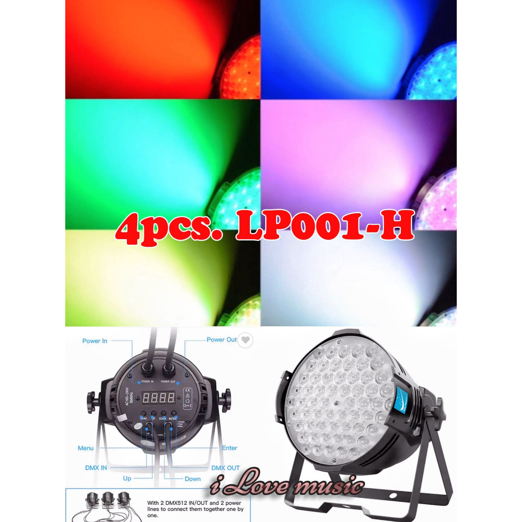 Big Dipper LP001 new version (4pcs) 3W 54 RGBW LED Par Light Stage ...