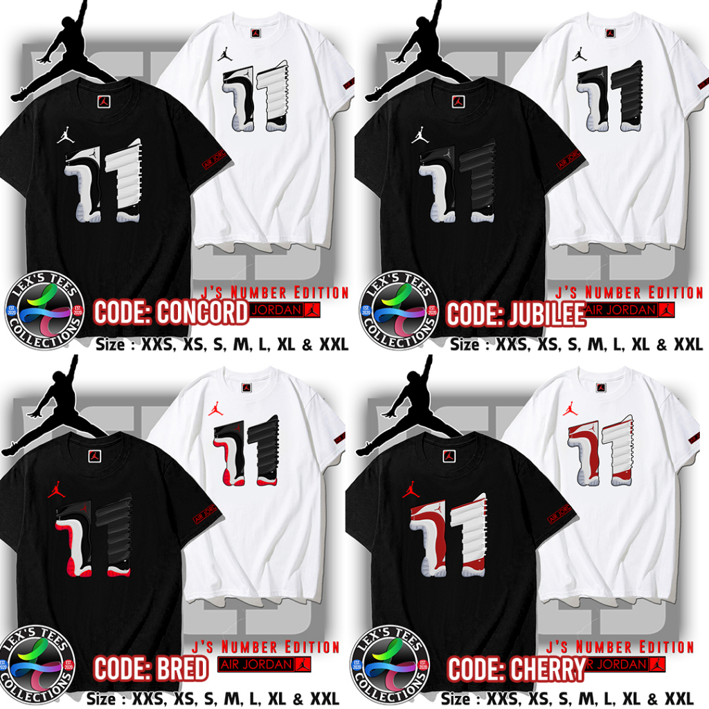 Air JORDAN 11 J's Number Edition Shirt | Lex'sTEES | Shopee Philippines