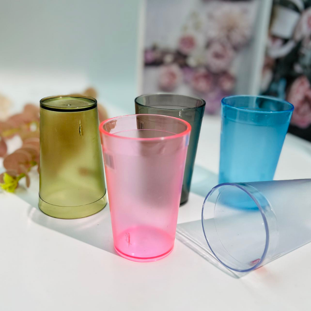 MC Mart】6Pcs/Set New Style Acrylic High Grade Plastic Drinking Cups ...