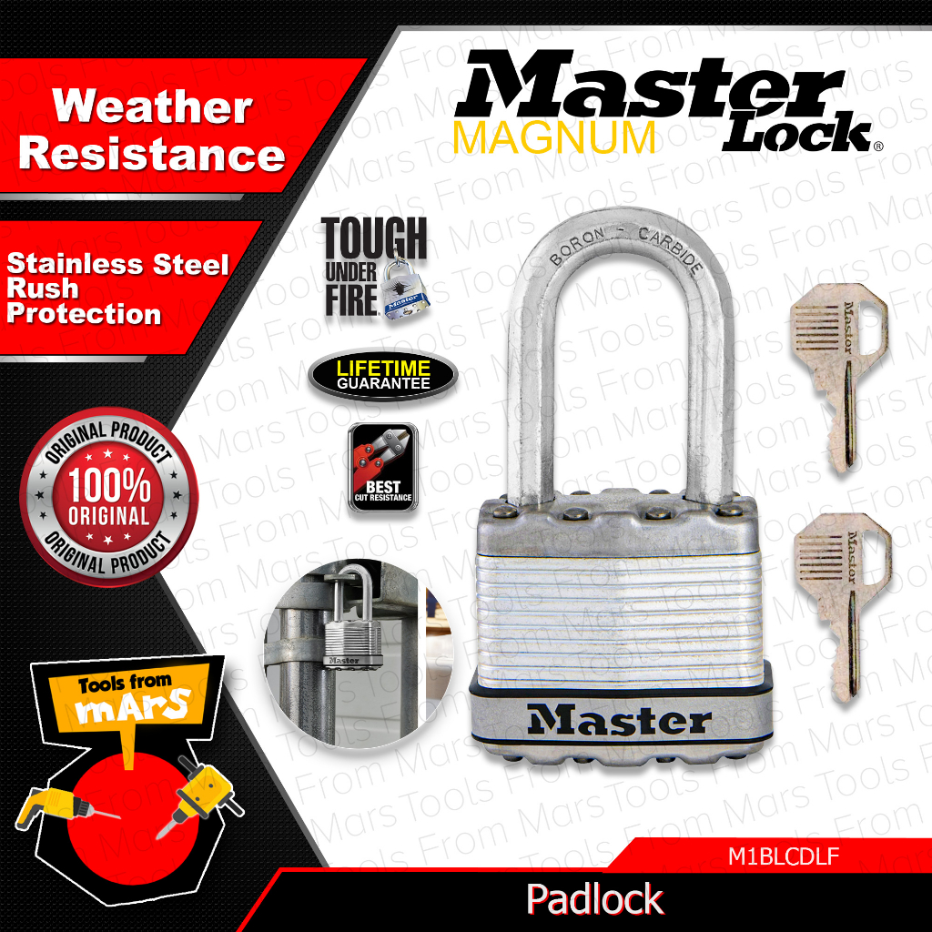 MASTER LOCK Excell Lock | Magnum Pad Lock 45MM Keyed Padlock Security ...