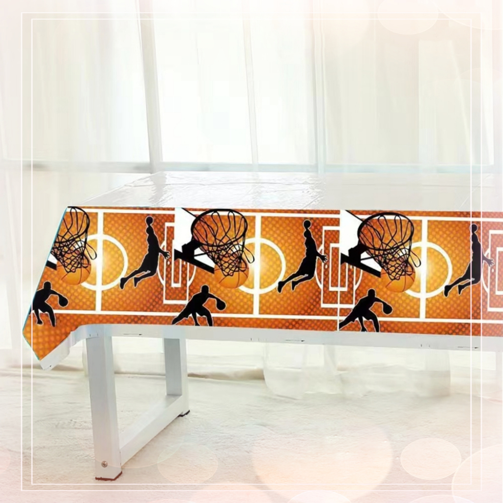 sports theme basketball waterproof plastic Table Cover party dessert ...