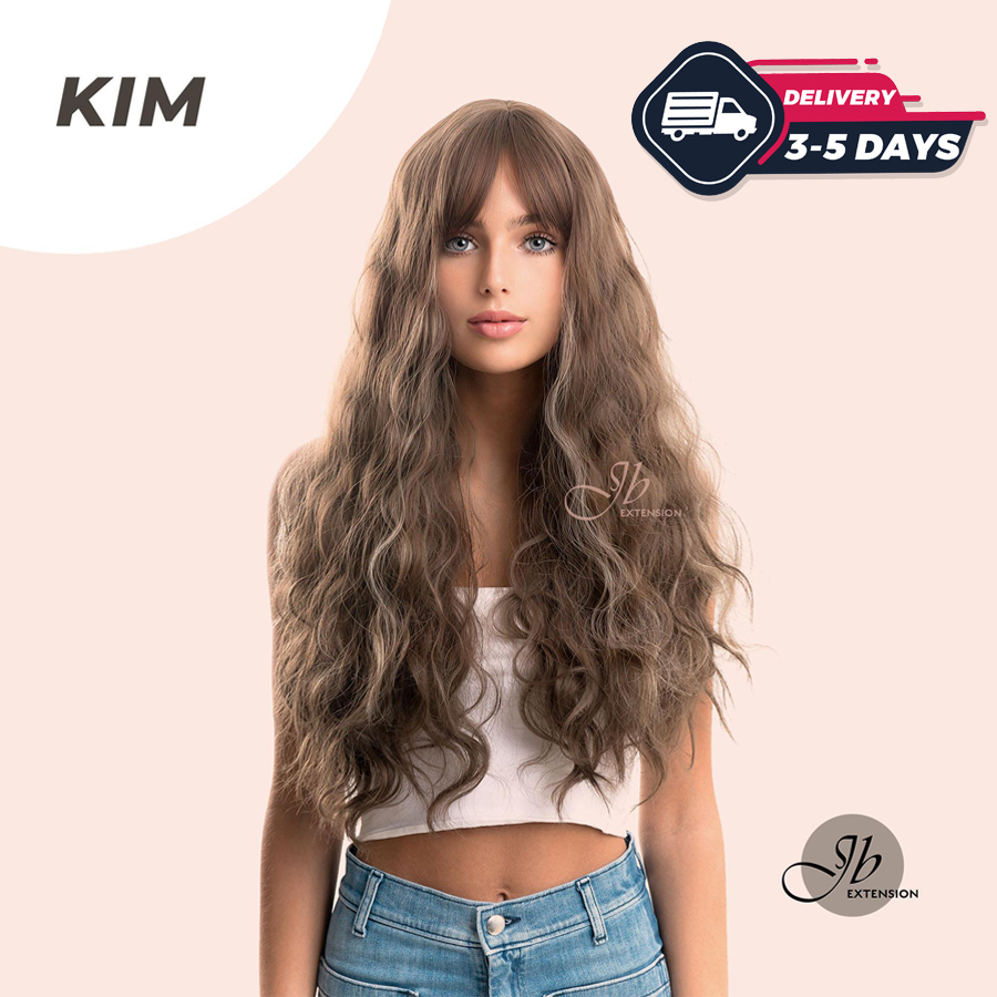 JBSELECT4YOU 65cm Wig Female Long Extra Curly Hair Brown With Meches ...
