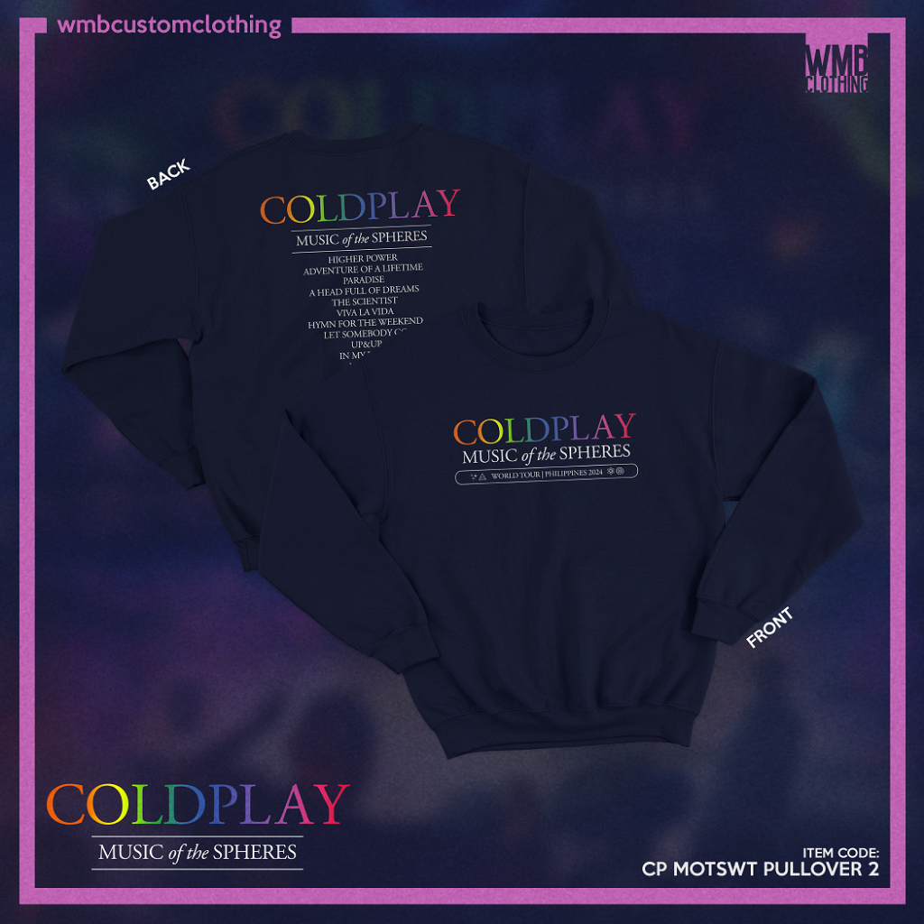 COLDPLAY MOTSWT Hoodies & Pullovers by WMB Clothing | Shopee Philippines