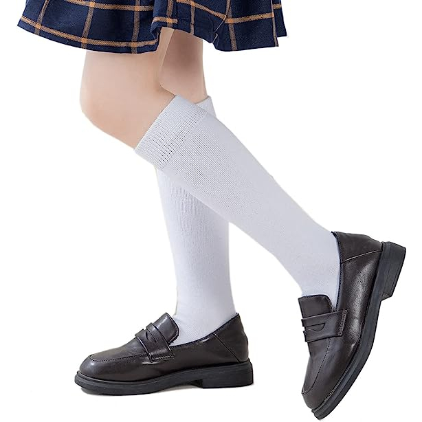 Mga Puting Mahabang Medyas Na Cotton Na Angkop Sa Mga Bata Sa ...