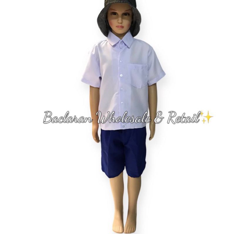 Terno Short & Polo School Uniform ( Royal Blue ) | Shopee Philippines