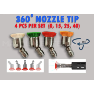 360 Degrees High Pressure Washer Spray Nozzle Tips by RCB Tools ...