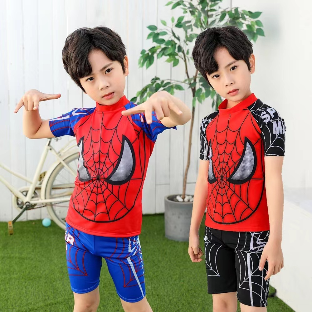 Kids Summer Fashion 3in1 Rashguard for Kids Boys Spiderman Design High ...