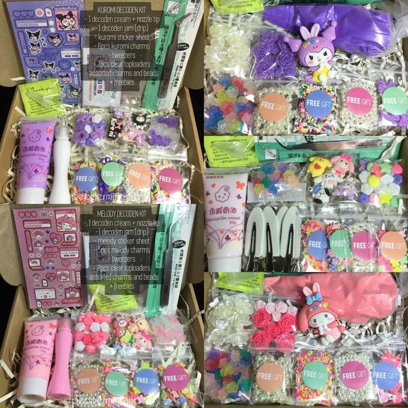 Decoden Kit / DIY Decoden Toploader / Hair clips (Sanrio) | Shopee ...