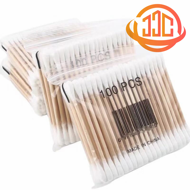 JJC.HOME 100Pcs/Pack Cotton Swabs Bamboo Stick White with Plastic ...