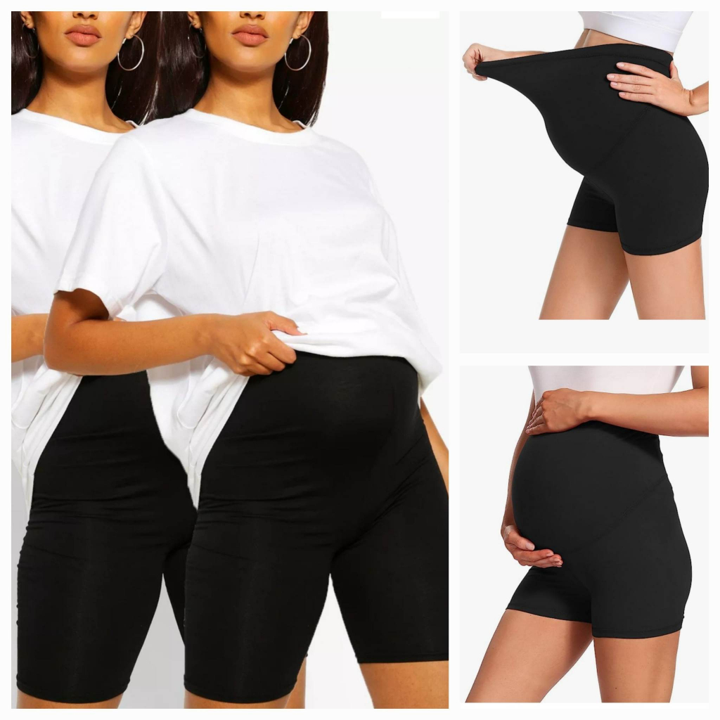 Maternity Cycling Shorts Soft & Stretchable Garter (High Waist, Length ...