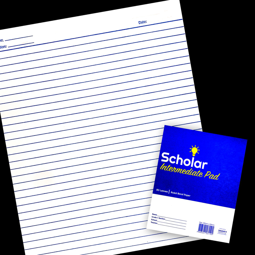Scholar Intermediate pad Premium white paper 80 leaves 10 pads | Shopee ...