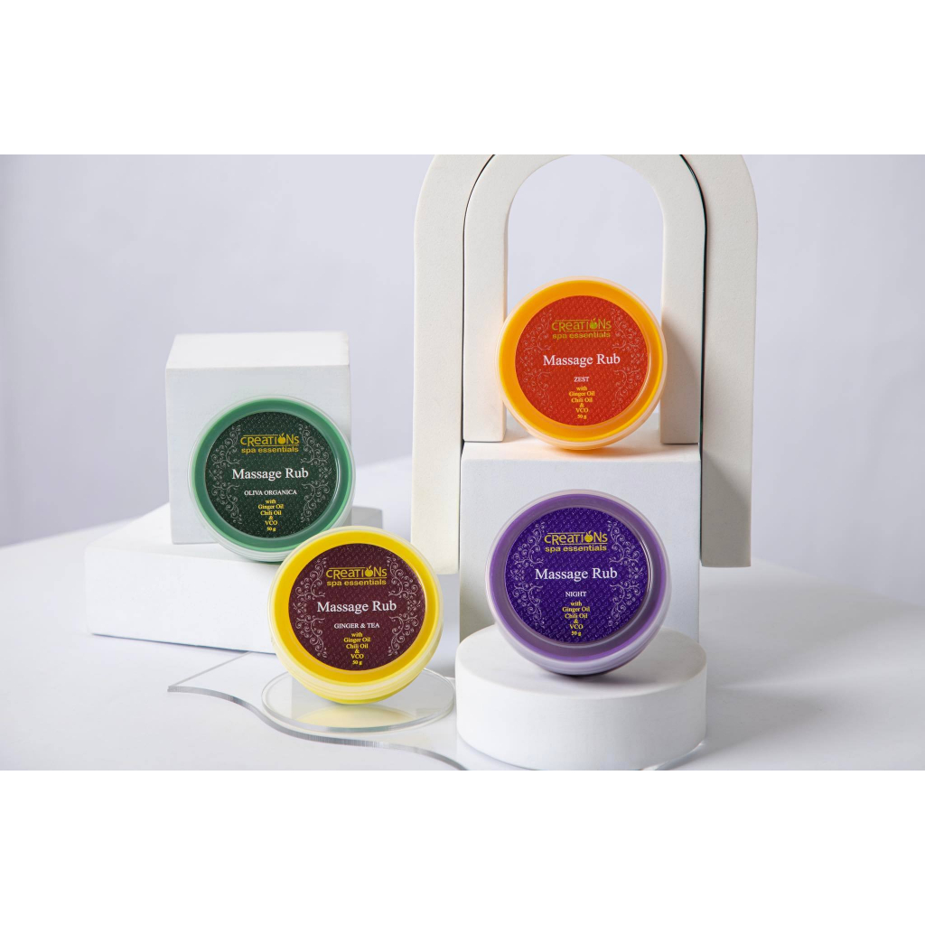 Creations Spa Essentials Massage Rub 50g - FDA Approved | Shopee ...