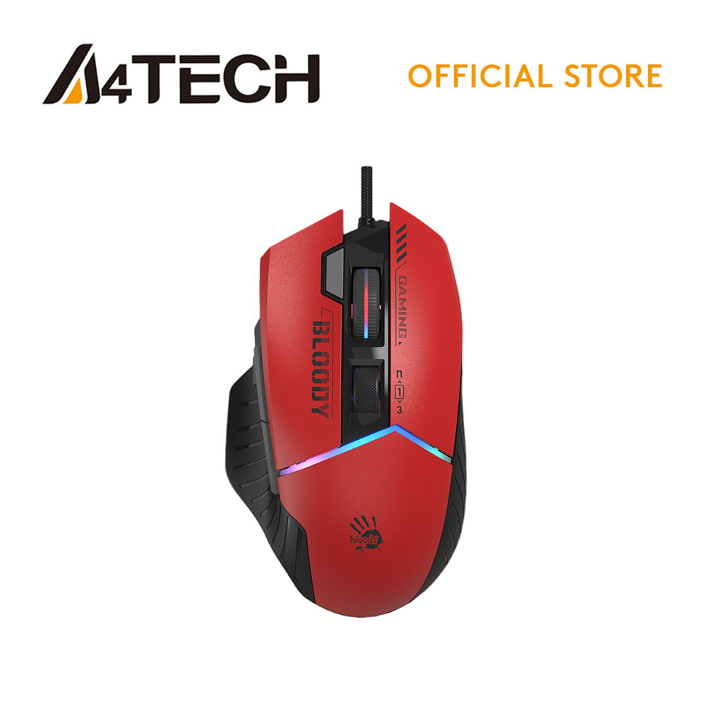 A4Tech Bloody W95 Max Sports Extra Fire 12000 CPI RGB Animation Backlit Wired Gaming Mouse ...