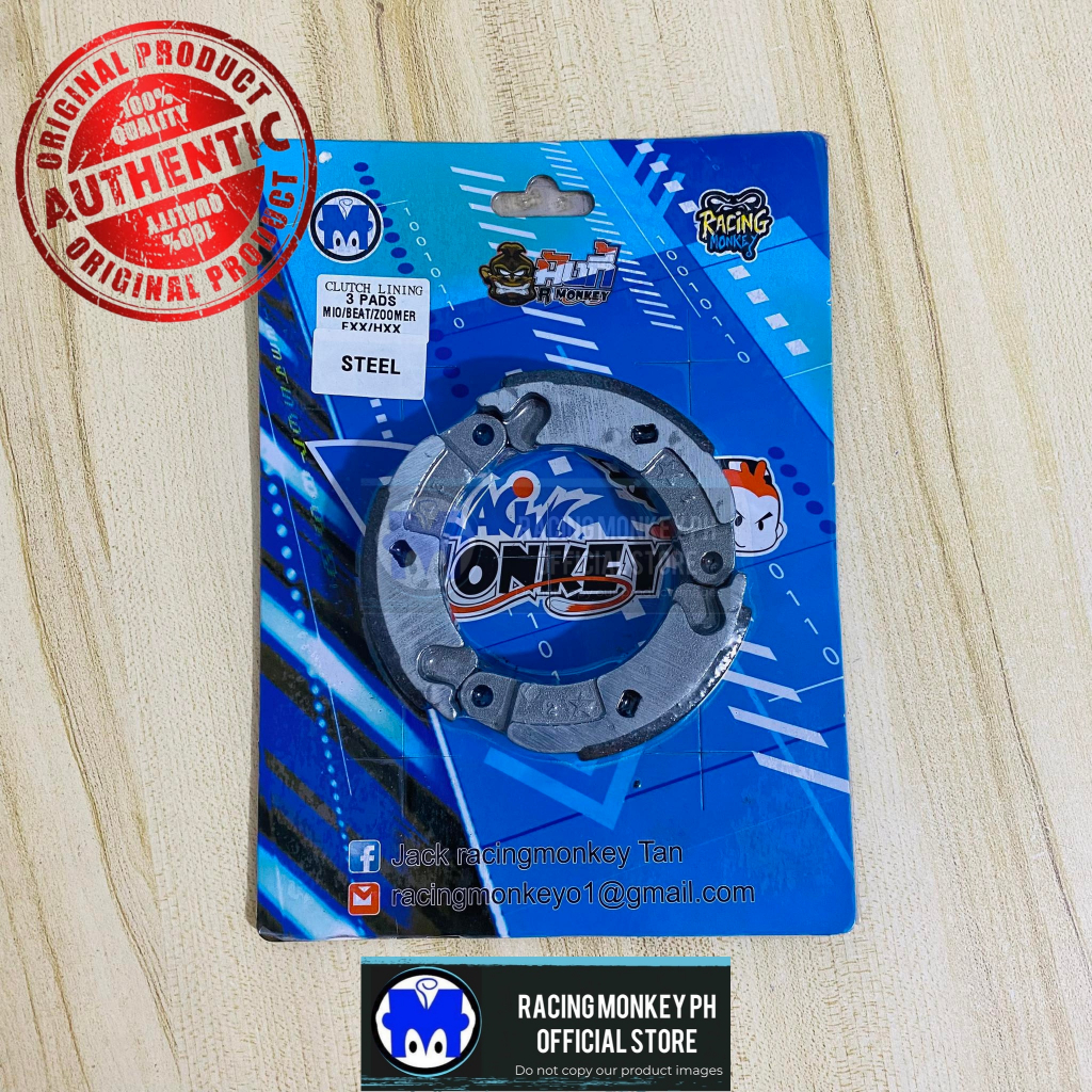 Clutch Lining 3 Pads STEEL (Mio Sporty/Soulty/Amore/Soul Carb Old/Beat ...