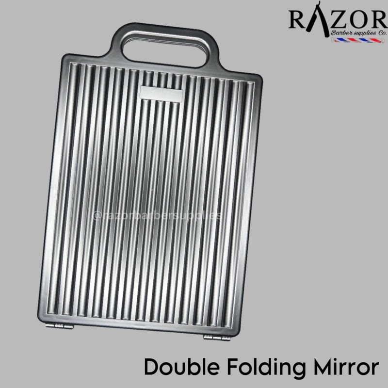 Barber Salon Double Sided Folding Mirror Back Mirror Hand Mirror Razor ...