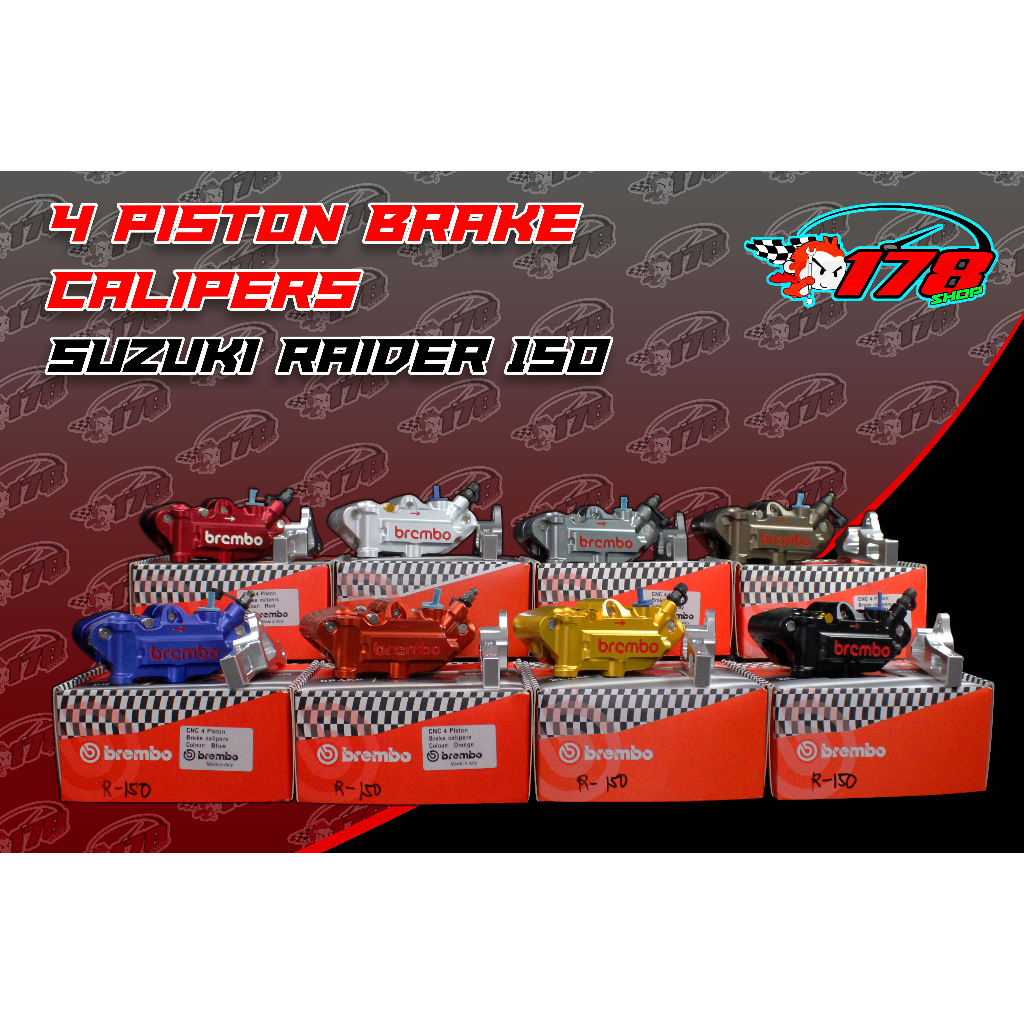 Caliper raider 150 4piston cnc(with bracket) | Shopee Philippines