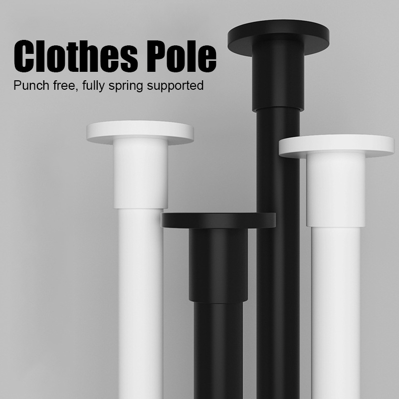 Tension Rod Thicked Clothes Rod Punch-free Telescopic Clothes Rail ...