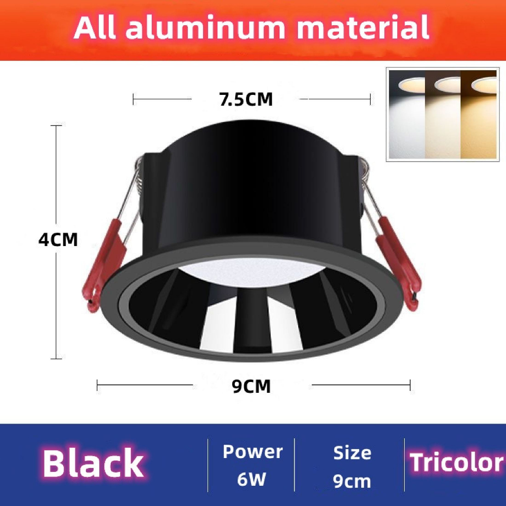 Modern Luxury Tricolor 6W LED Ceiling Light Downlight/ Pin Lights ...