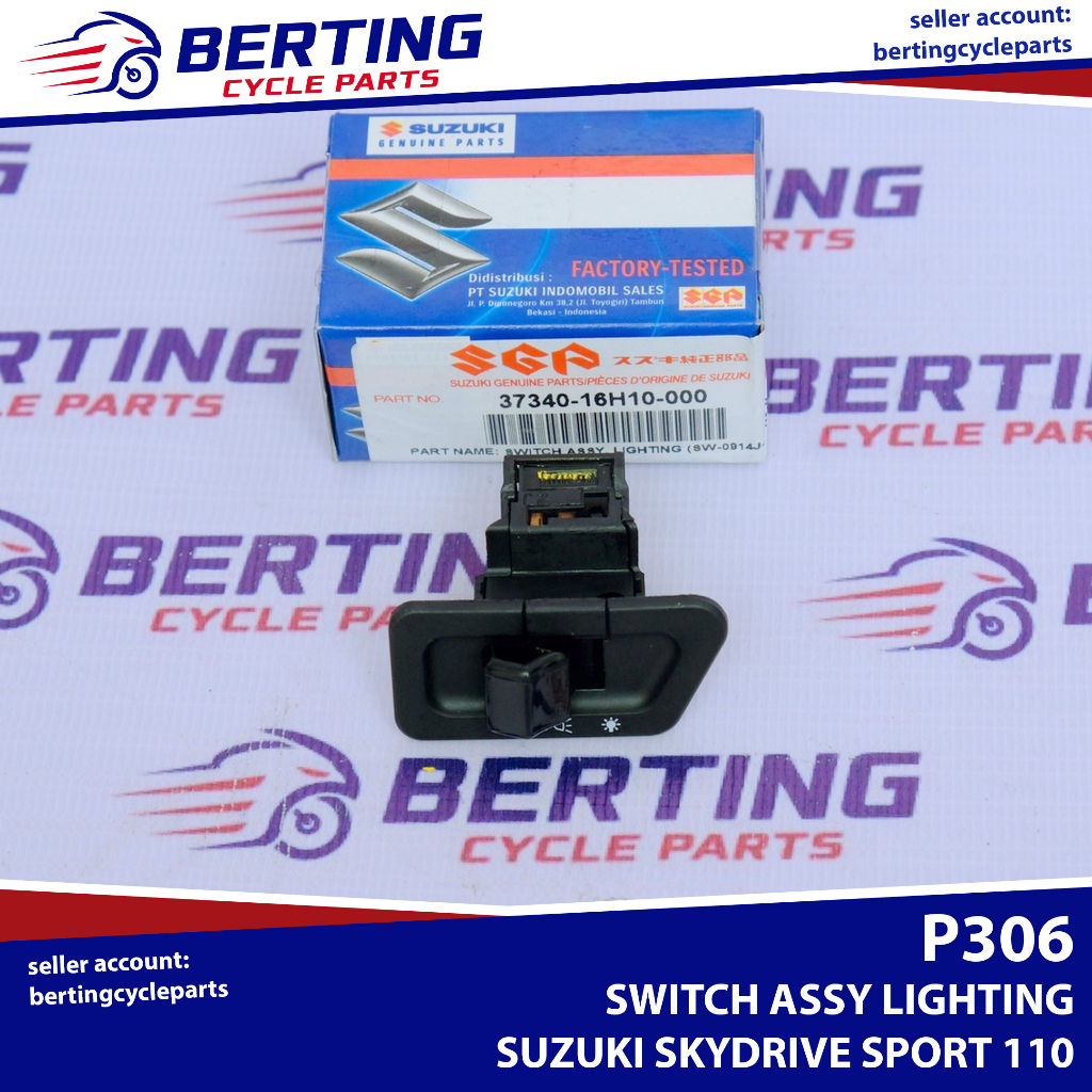 SGP SWITCH ASSY LIGHTING Suzuki Skydrive Sport 110 Genuine 37340-16H10 ...