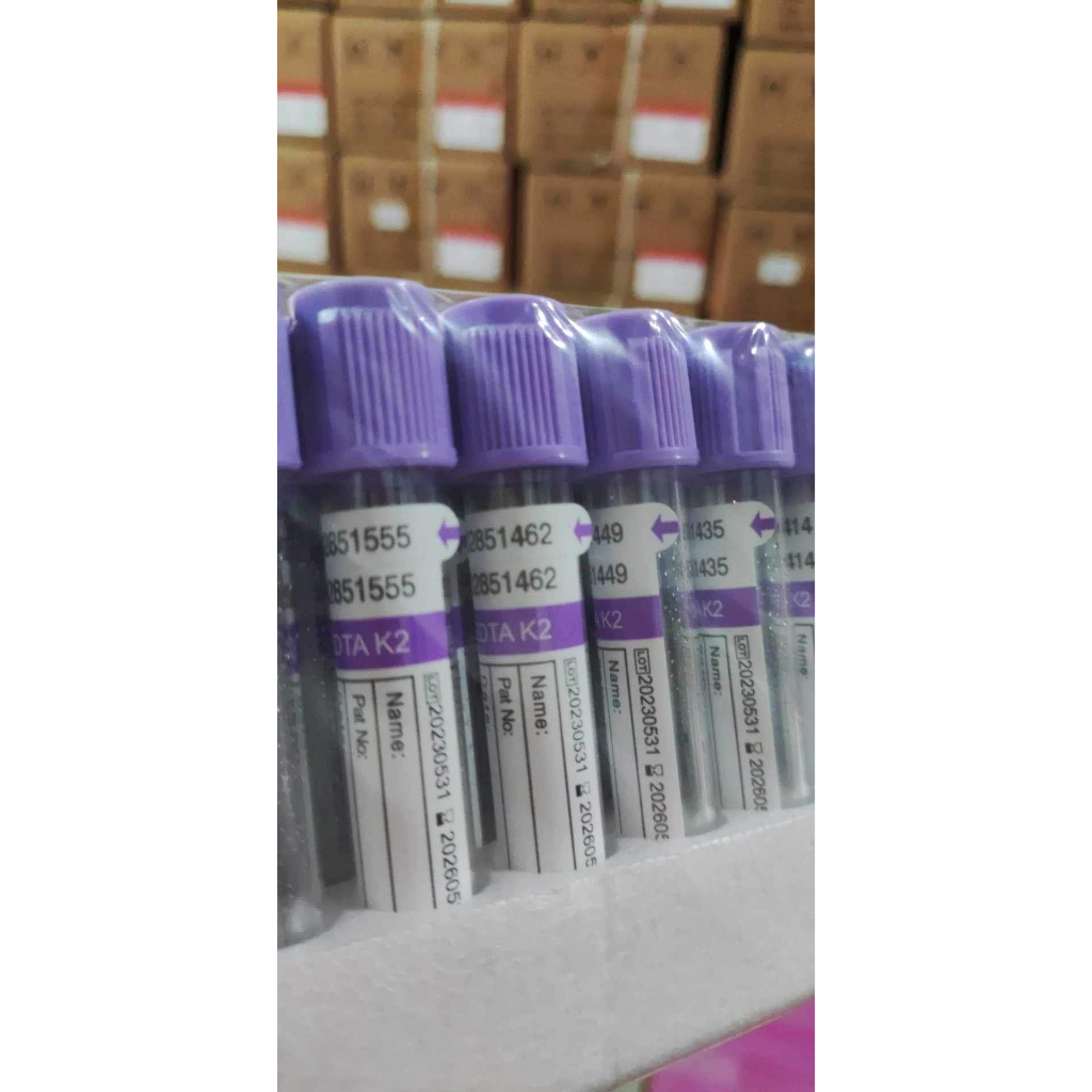 1BOX/Case EDTA K2 2mL PLASTIC blood vacuum tubes 12 trays/box 2027 expiry | Shopee Philippines