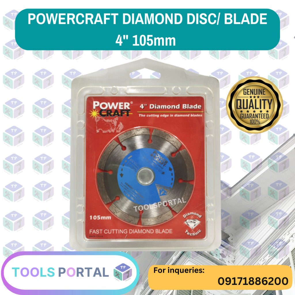 Powercraft Fast Cutting Diamond Blade / Disc 4" Segmented PCDB 100S For ...