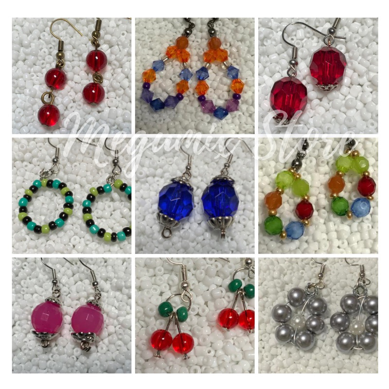 Handmade Jewelry Bead Earrings Dangling Colorful accesories Gift ideas ...