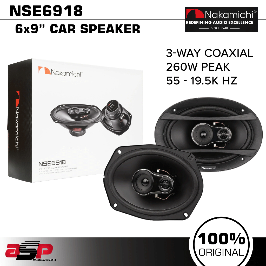 NAKAMICHI 6x9" 3 Way Coaxial Speaker 260W Peak Power - CAR SPEAKER NSE-6918 | Shopee Philippines