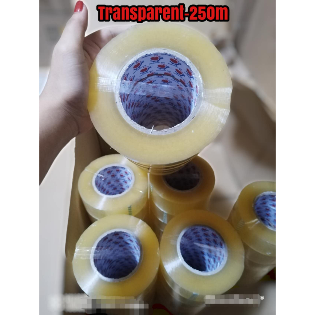 CLEAR Tape (6/12/18pcs-Rolls) 250 Meters H-TAPE /Caz Packinging Tape ...