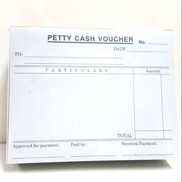 Petty Cash Voucher Pad - (10 Pads) | Shopee Philippines