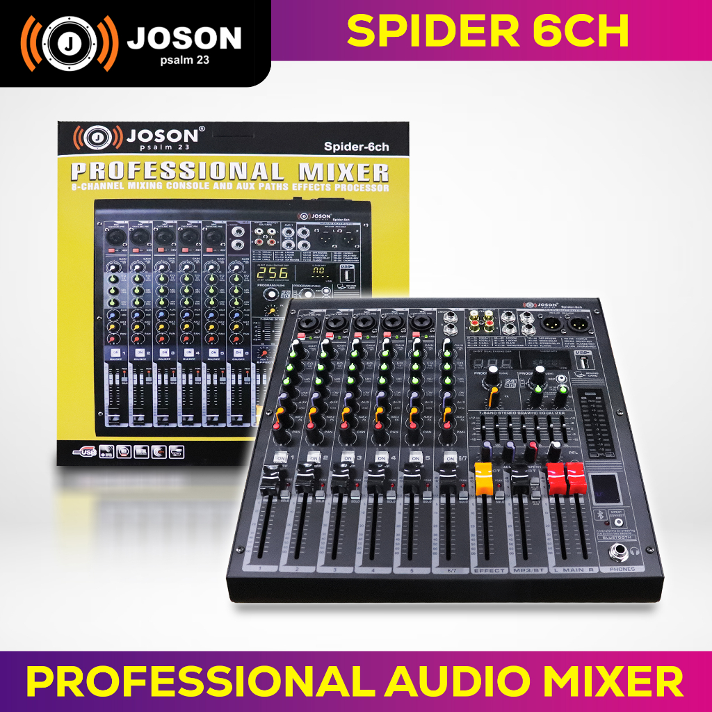 Joson Spider 6ch Professional Mixer (6 Channel) | Shopee Philippines Joson Spider 6ch Professional Mixer (6 Channel) | Shopee Philippines