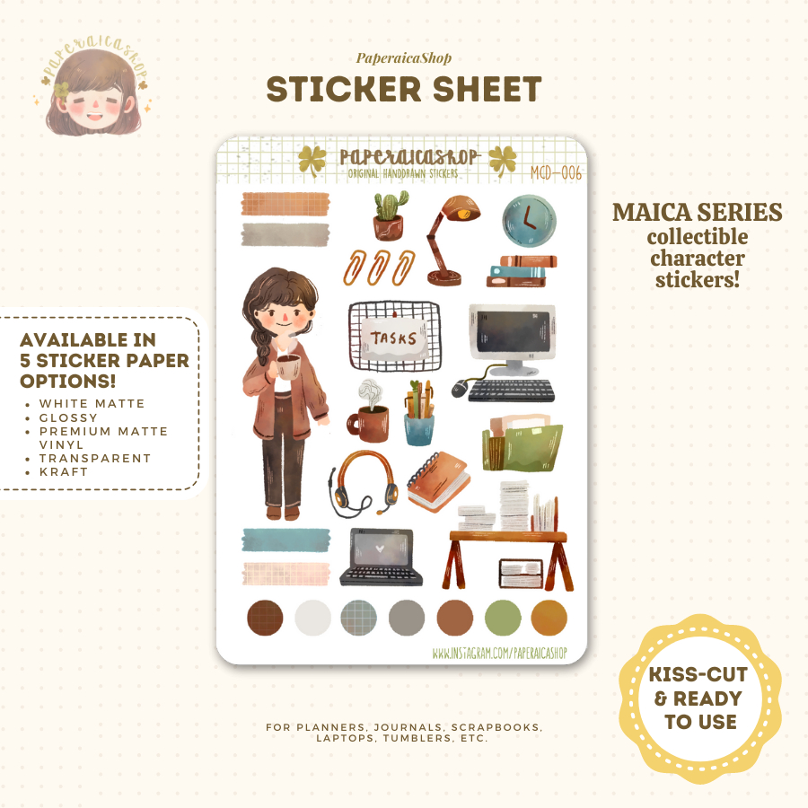 Cute Work From Home Stickers, Online Class Stickers, Daily Stickers ...