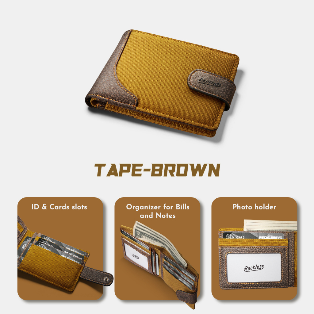 Reckless Thomas Wallet - Bifold Wallet - Water Repellent Polyester 900D ...
