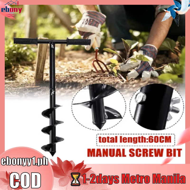 【Fast Delivery】Manual Hand Drill Digger Earth Auger 60cm Post Hole Hand ...