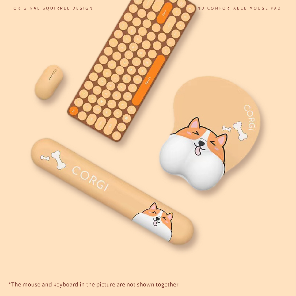 Fantasy Mouse Pad Wrist Support And Keyboard Wrist Rest Pad Set Non Slip Base Raised Memory Foam