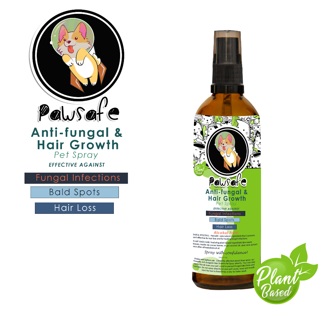 100ml Pawsafe Anti-fungal and Hair growth Pet spray for cats and dogs | Shopee Philippines