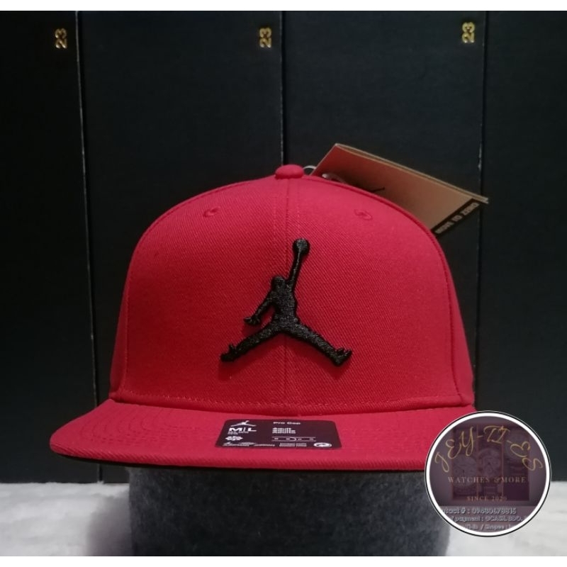 Authentic Snapback jordan cap(red) | Shopee Philippines