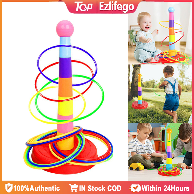 Kids Ring Toss Toy Throwing Ring Game Ring Stacking Toy Set | Shopee ...