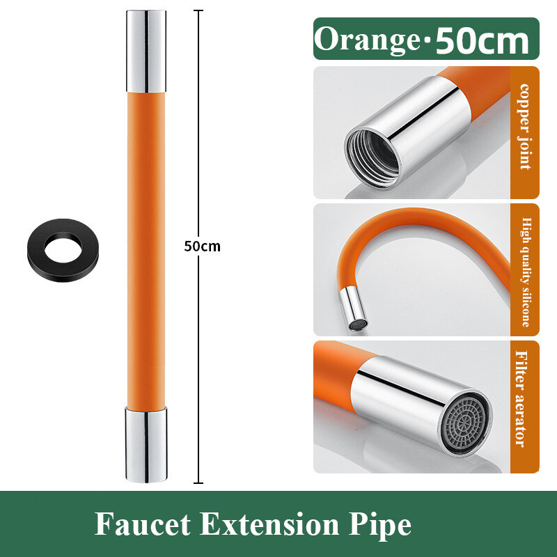 Adjustable Faucet Extension Hose Rotatable Bending Water Faucet Tube ...