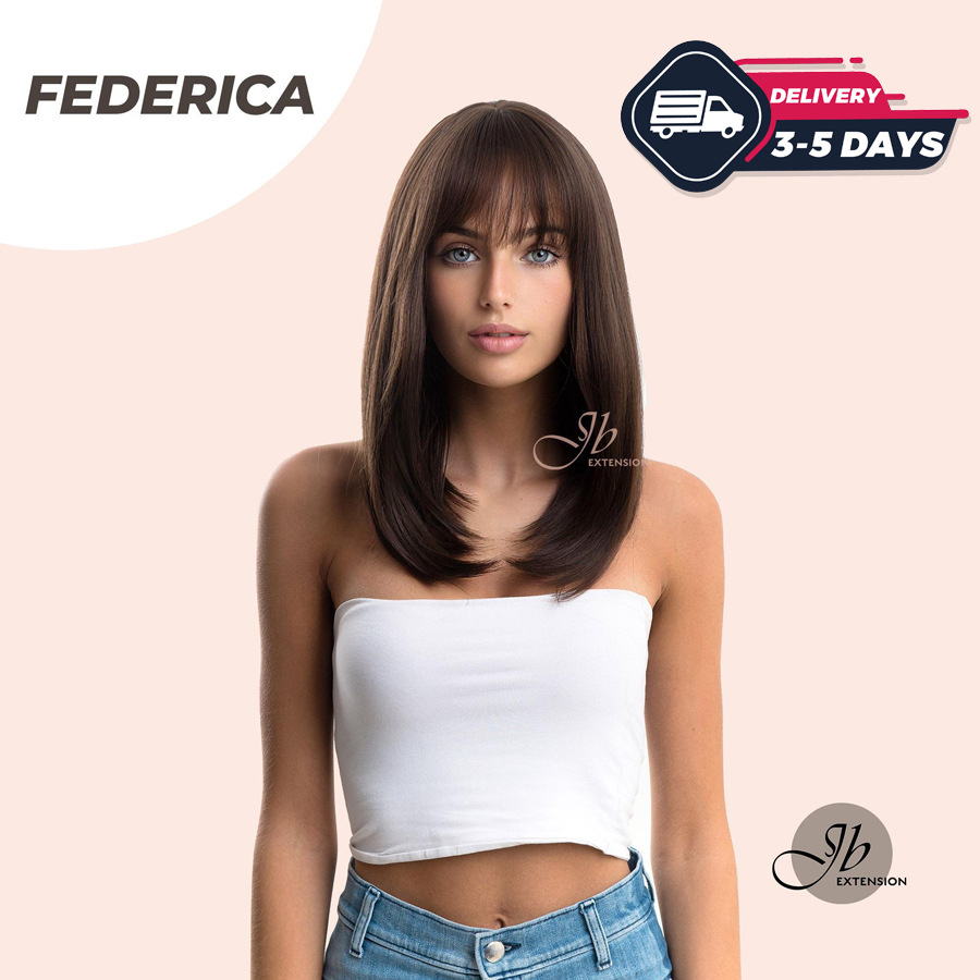 JBSELECT4YOU 40cm Wig Female Bob Cut Straight Hair Nature Brown Wig ...