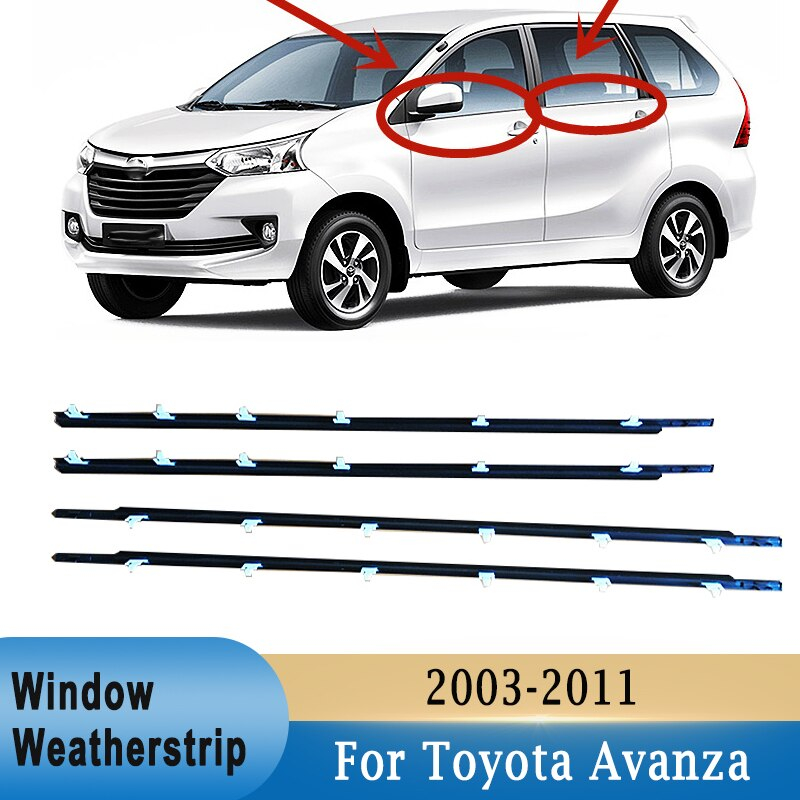 Universal Toyota Avanza 2003-2011 car door window weatherstrips trim ...