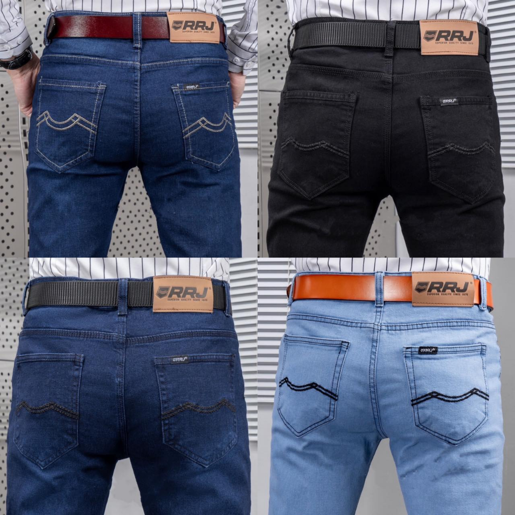 4 Color Denim Men's pants stretchable Skinny best quality | Shopee ...