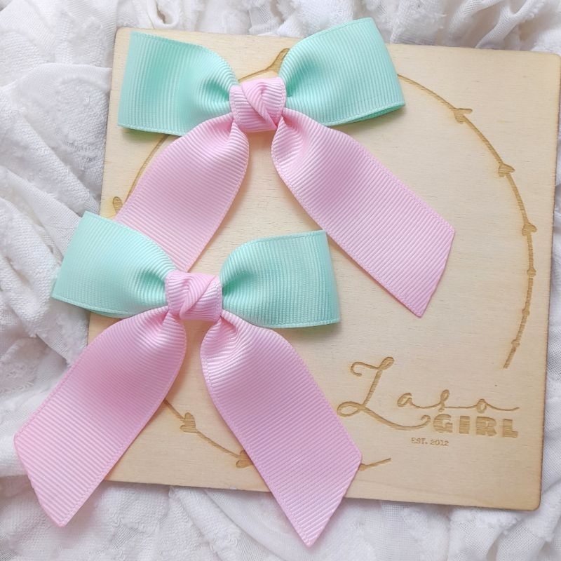 Rhea Hair Bow - Laso Girl Special Grosgrain Ribbon Collection | Shopee ...