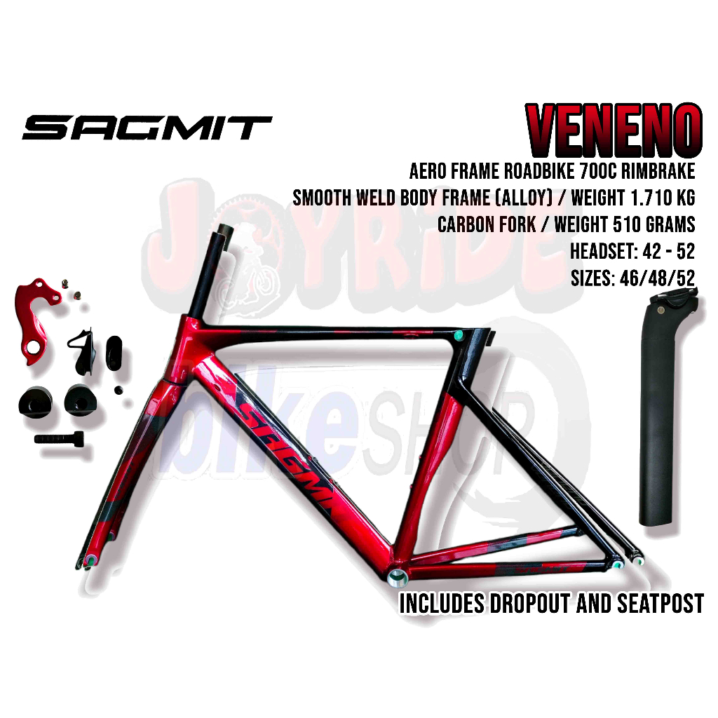 SAGMIT VENENO FRAME (ROADBIKE) (RIMBRAKE) (AERO FRAME) (CARBON FORK ...