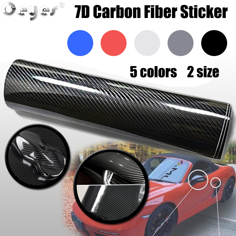 Ceyes Car 7D Carbon Fiber Sticker Waterproof Glossy Vinyl Roll ...