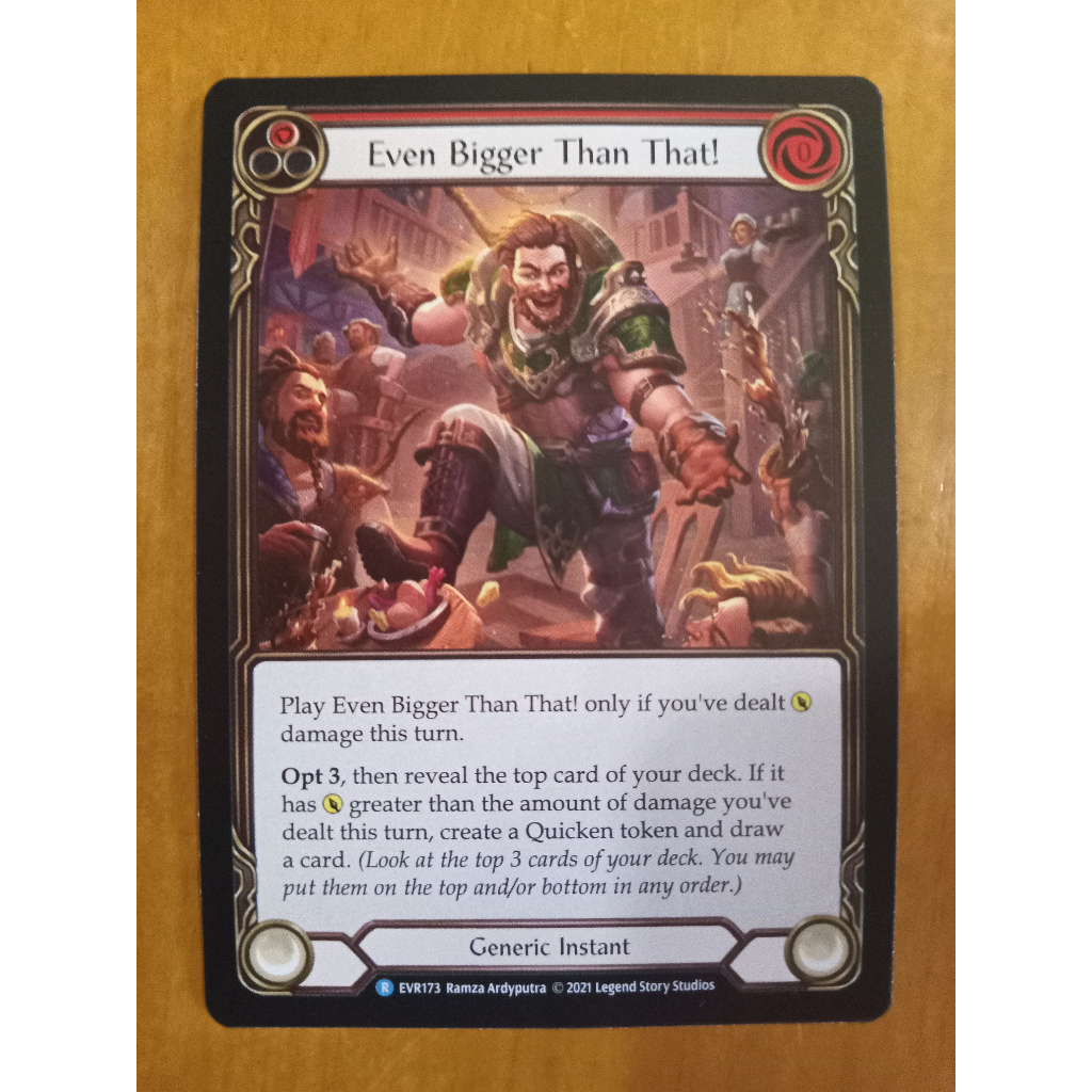FAB Even Bigger Than That! Rare Everfest Flesh and Blood TCG Generic ...