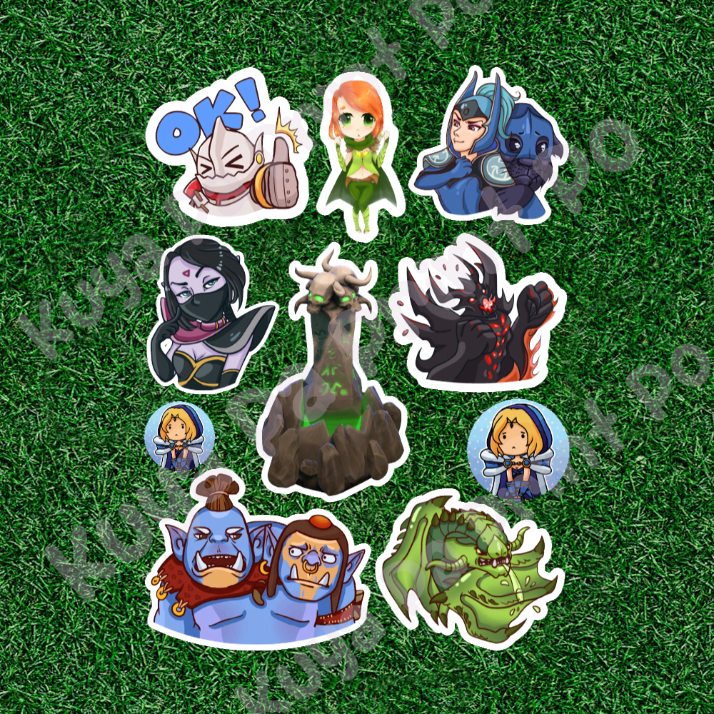 Dota 2 Vinyl Laminated Stickers - Individual Die Cut (Waterproof and ...