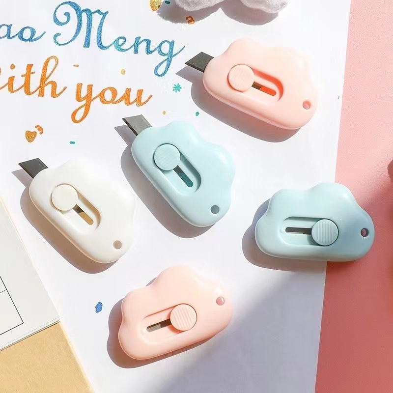 Cloud/Rabbit Cutter Mini Box Opener Portable Cute Retractable Utility ...