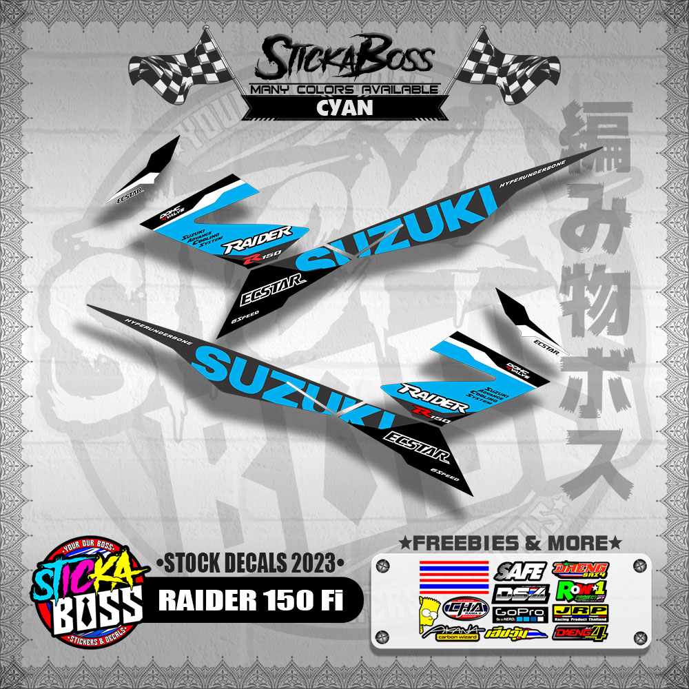 RAIDER 150 Fi ( STOCK DECALS 2023 )【WITH FREEBIES】 | Shopee Philippines